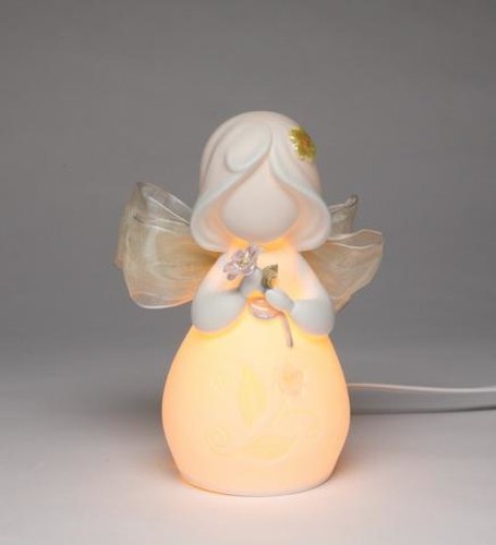 Amazon.com: 3 5/8 Inch White Praying Angel Plug-In Night Light ...