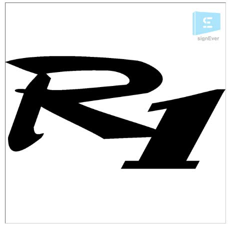 SIGN EVER R1 Logo Stickers for Yamaha Bike Sides Bumper Auto Hood ...