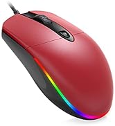 Amazon.com: KKUOD Wired Mouse with Ergonomic Design Reduces Hand ...