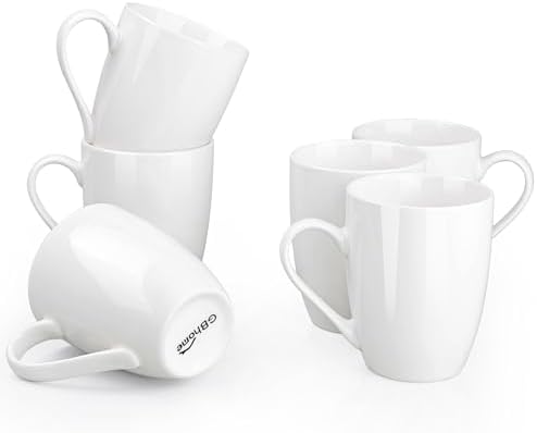Amazon.com: Hasense Ceramic Coffee Mugs Set of 4 with Rack - 15 oz ...