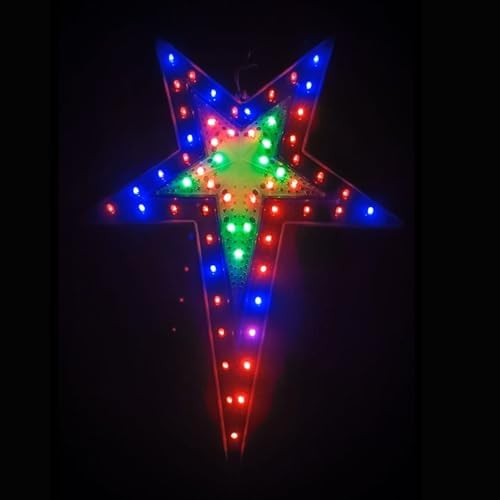 Xillion Multicolored LED Star with 50+ LED Bulbs - Festive Decorative ...