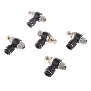 5x 8mm 5/16 to 1/4 BSP Flow Control Valve Throttle Pneumatic Fitting ...