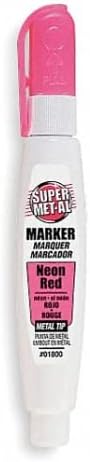 Amazon.com : Super Met-Al Squeeze Action Metal Tip Markers (Neon Red ...