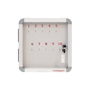 ALKOSIGN Key Cabinet for 10 Key-Chains with Laminated Back and Steel ...