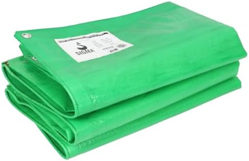 SIGMA (LABLE) 9FT X 6FT 230 GSM Waterproof Tarpaulin Sheet Heavy Duty ...