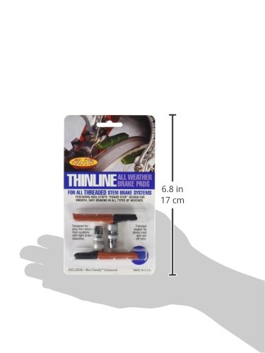 Snapklik.com : Kool Stop Thinline Dual Compound Threaded Brake Shoes