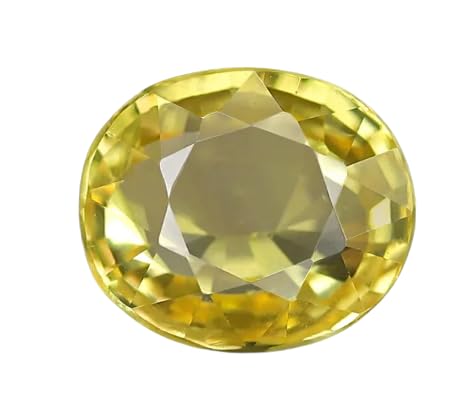 GemsTech Yellow Sapphire Stone Original Certified Pukhraj 8 Carat 8.80 ...