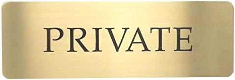 Amazon.com : Brass Private Sign that shines like gold : Office Products