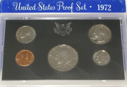 1972 S US Proof Set in US Mint Packaging Half Dollar, Quarter, Dime ...