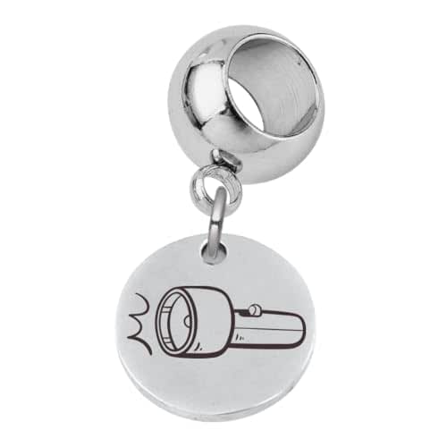 Amazon.com: Flashlight Charm Bead for European Snake Chain Bracelet ...