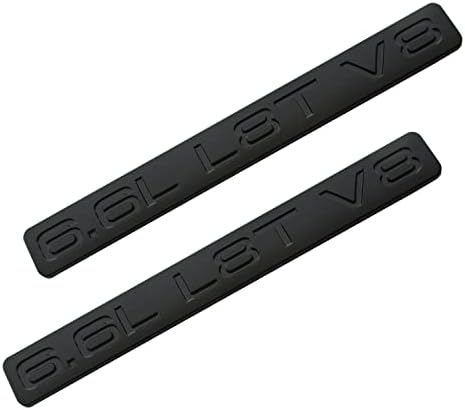 Amazon.com: 2Pcs 6.6L L8T V8 Liter Gas Emblems 3D Engine Hood Badge ...