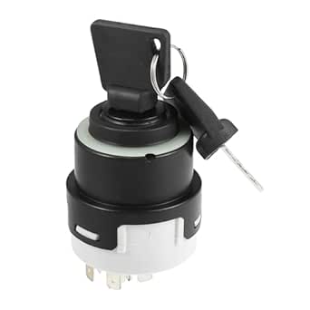 Amazon.com: uxcell Ignition Switch with 2 Keys for JCB Excavator Parts ...