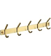 Amazon.com: Estrend Brushed Gold Coat Rack Wall Mount Coat Hook Rail ...