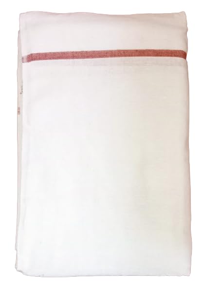 Ovium Kerala Thorthu Traditional Bath Towel |Pure Cotton White with ...