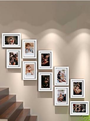 AG CRAFTS Photo Frame Mount Set Of 10 Photo Frames With Mount Paper (6 ...
