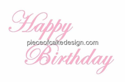 Happy Birthday Cursive Pink