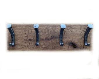 Amazon.com: Rustic Farmhouse Reclaimed Wood Wall Hanging Rack with ...