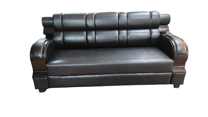 Imported bita 3+1+1 Furniture Black Color Dimond Sofa Set 5 Seater with ...