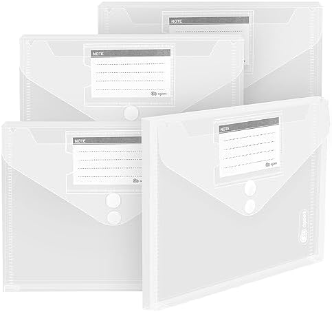 Amazon.com : Agoer A5 Expandable Plastic Envelopes - 18pcs Large ...
