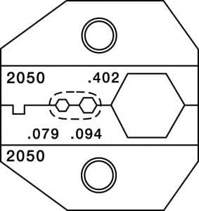 Greenlee 2050 RG8/RG213 Die for CrimpALL 8000 and 1300 Series Crimper ...