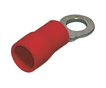 Amazon.co.jp: JST 絶縁 丸形圧着端子 スタッド径 M3.5 赤 FV1.25シリーズ FV1.25-3.7 RED 100個: DIY・工具・ガーデン