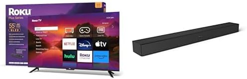 Amazon.com: Roku 55" Plus Series Smart TV & 2023 Wireless Soundbar ...