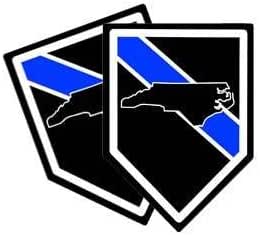 Amazon.com: Brotherhood North Carolina Blue Line Police Decal - 4 Decals