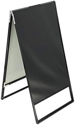 Amazon | LA 軽量アルミフレームA型ブラックボード450X900mm（両面）ブラック/光沢ボード面 | 掲示板 | 文房具・オフィス用品