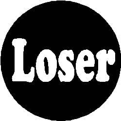 Amazon.com: Loser Pinback Button 1.25" Pin/Badge Funny Humor Sad ...