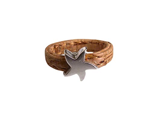 Ring aus Kork beige mit Seestern, vegan : Amazon.de: Handmade-Produkte