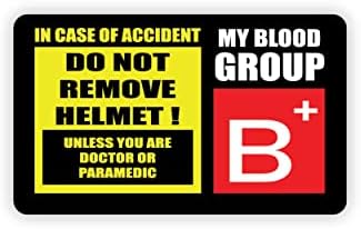 VVWV® Safety Caution Sign Quotes and Blood Group Helmet Stickers for ...
