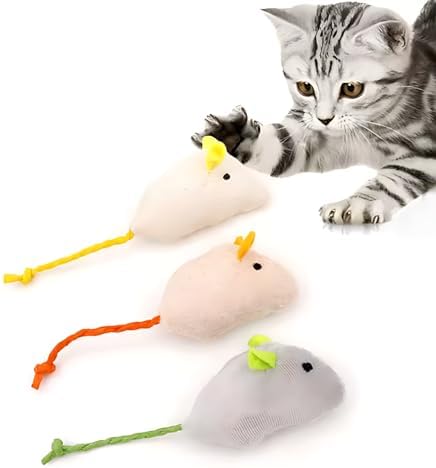 Buy PETS EMPIRE Fun Plush Cat Rats, Cats Hunting Mouse Toys, Bite Proof ...