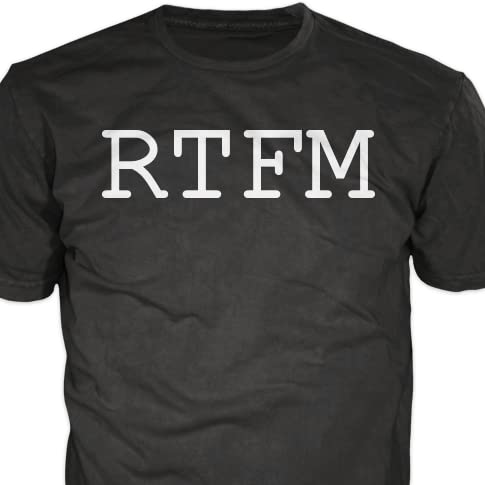 Amazon.com: RTFM - Funny Computer Geek T-Shirt : Handmade Products