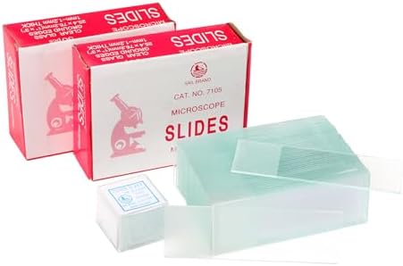 Amazon.com: 100PCS Transparent Blank Microscope Slides and 100PCS ...