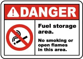 Safety Sign FOAMBOARD | Danger FULE Storage Area | 215 MM X 139 MM ...