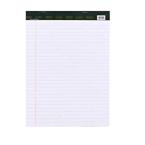 Roco A4 80 Pages Lined Standard Writing Pad, 40 Sheets, White : Buy ...