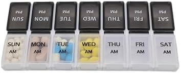 Amazon.com: 7 Day Weekly Pill AM PM Organizer, ShysTech Large Pill Case ...