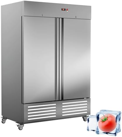 Amazon.com: 54"W 2 Door Commercial Refrigerator Stainless Steel Fan ...