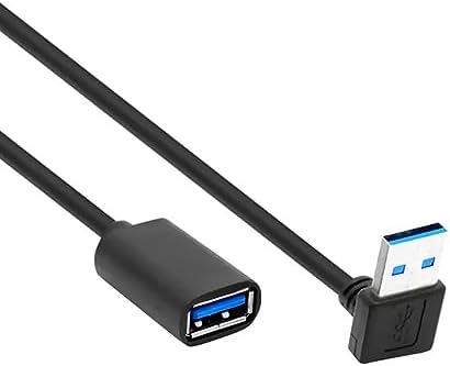 Amazon.com: ALINNA 90 Degree USB 3.0 Extension Cable, Black USB 3.0 ...