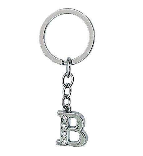 JKbK Key Ring Alphabet - B with 4 Jerking Stones - Steel : Amazon.in ...