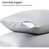 Amazon.com: 100% Cotton Classic Pillow Protectors with Invisible Zipper ...