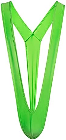 Amazon.com: MISMXC Men's Mankini Swimsuit Thong Borat Style V Sling ...