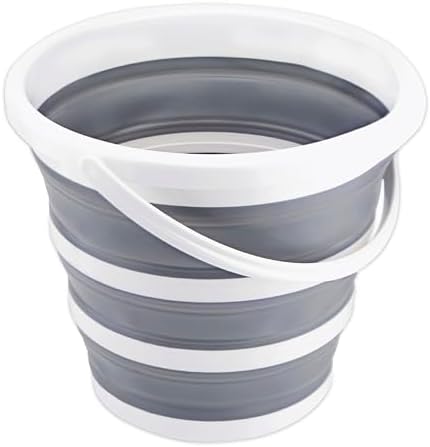 Amazon.com: 2 Pack Collapsible Plastic Bucket with 2.6 Gallon (10L ...