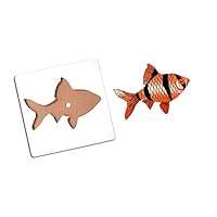 Buy Kidken Montessori Fish Puzzle | Wooden Pegged Fish Puzzle for 2 ...