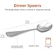 Amazon.com: Amazon Basics Stainless Steel Dinner Spoons with Round Edge ...