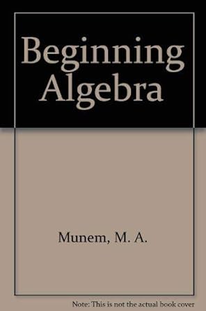 Buy STUDENT STUDY GUIDE TO ACCOMPANY BEGINNING ALGEBRA Book Online at ...