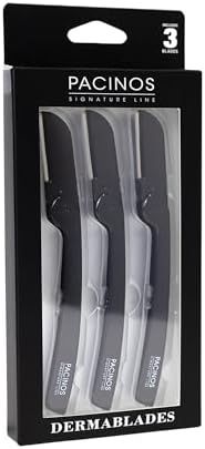 Amazon.com: Pacinos Derma Blades for Men - Precision Straight Razor ...