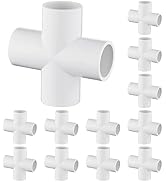 Amazon.com: 4 Way PVC Fittings 3/4 Inch[12 Pack ], Furniture Grade Pipe ...