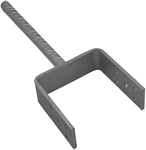 Galvanised Concrete In "U" Shaped Post Support Base Bracket for 100mm ...