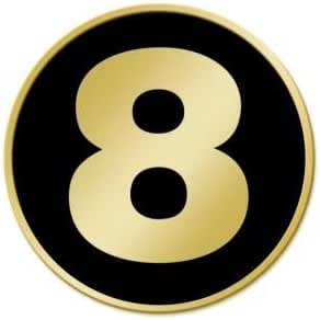 Amazon.com: Number 8 Pins - Gold Number Eight Numerical Lapel Pin 1 ...